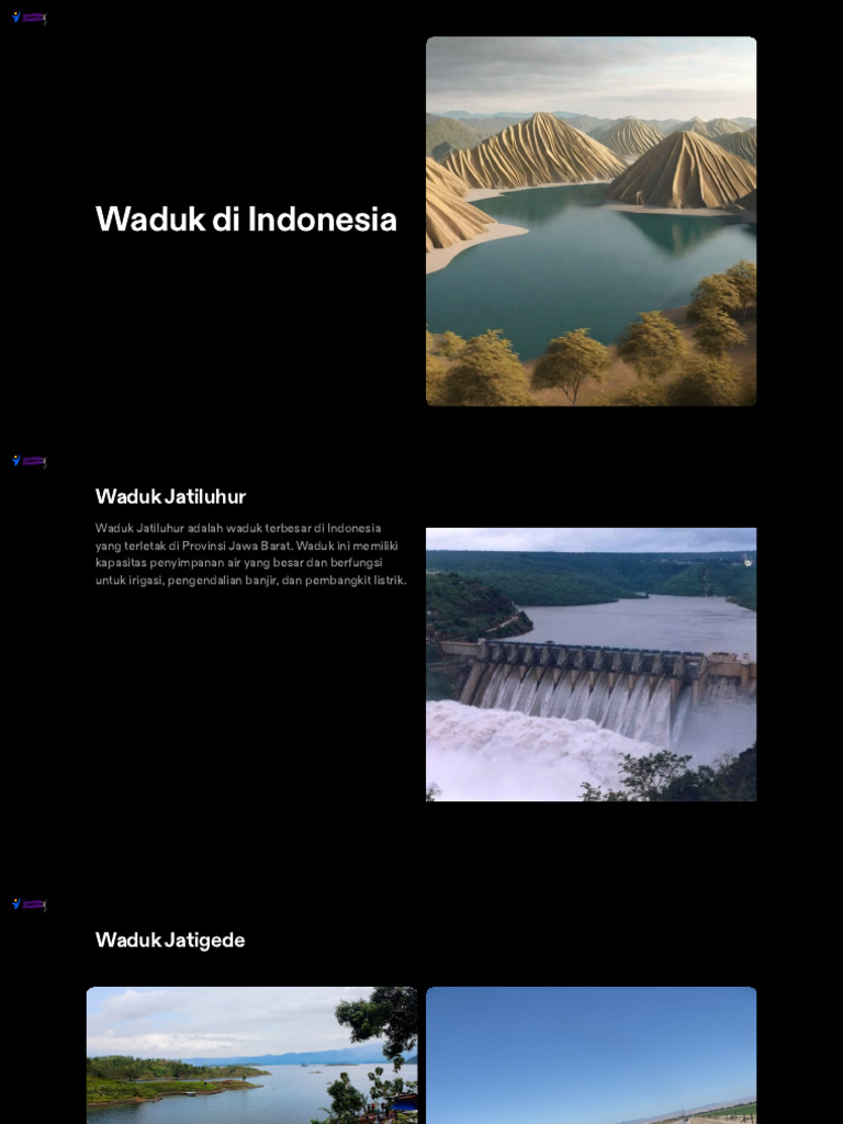 Waduk dan PLTB di Indonesia: Fungsi dan Lokasi | PDF
