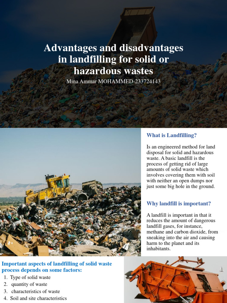 Landfilling: Pros and Cons Explained | PDF | Waste | Landfill