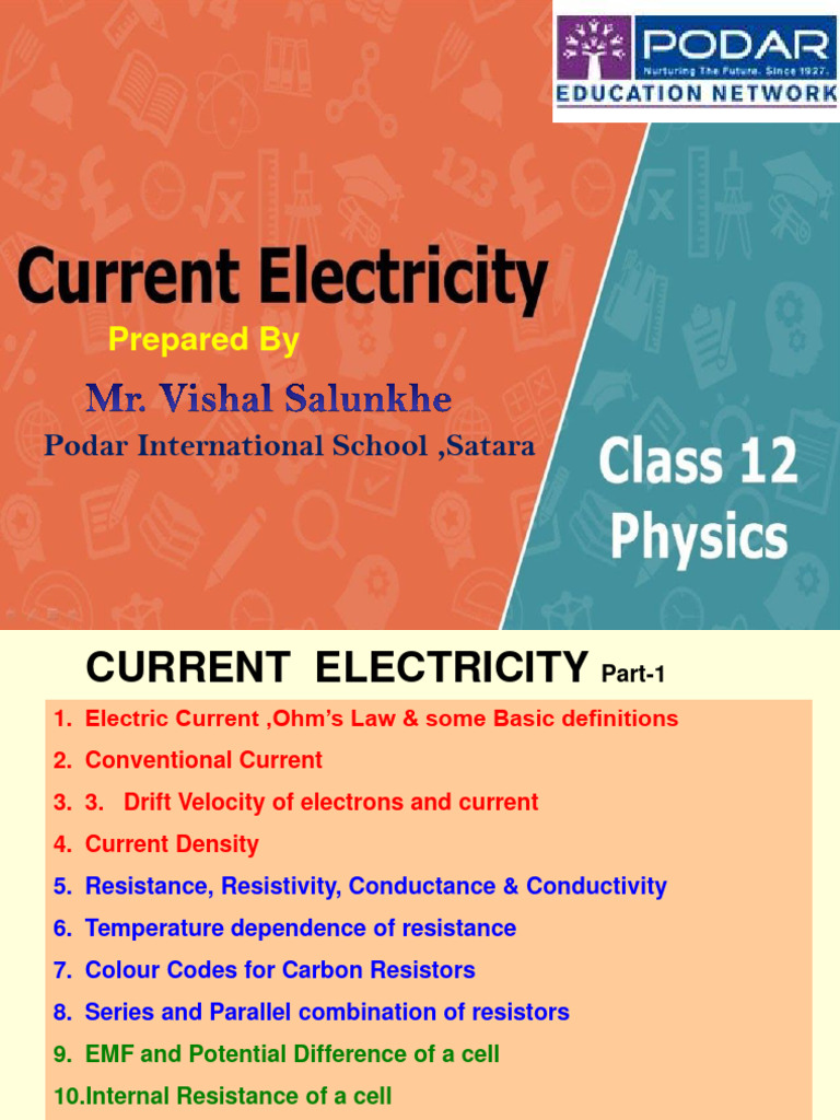 Current Electricity All by Vishal 2020 | PDF | Electric Current ...