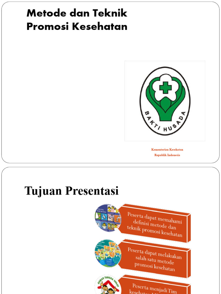 Dokumen - Tips Metode Dan Teknik Promosi Kesehatan | PDF