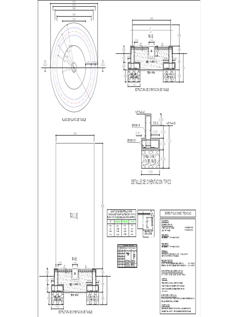 BASE TANQUE-Model | PDF | Fundación (Ingeniería) | edificio