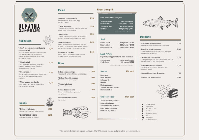Ulpatha A La Carte Menu (Full) 01.12.2022 | PDF | Sauce | Salad