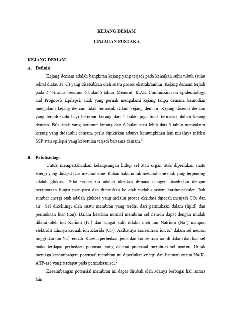 Kejang Demam | PDF | Pengembangan Diri | Kesehatan Holistik