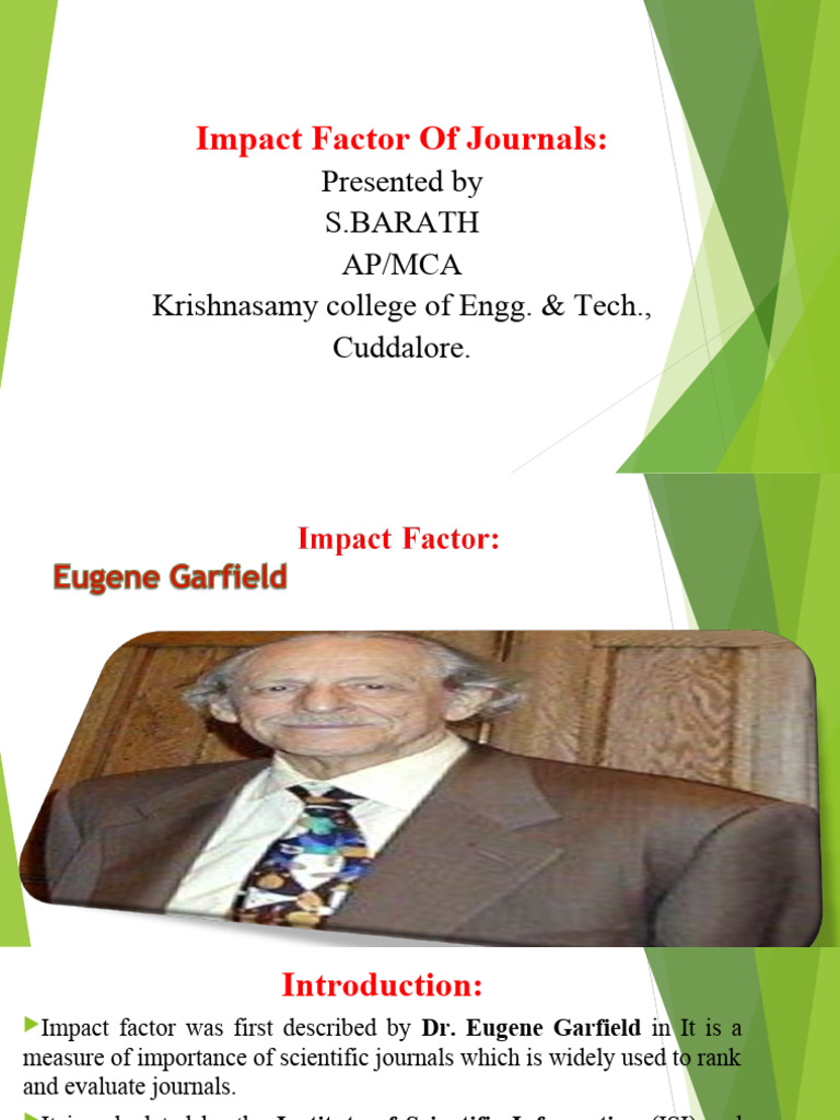 PPT-SB - Impact Factor | PDF | Academic Journal | Scholarly Communication