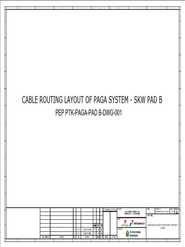 COMBINE PEP-PTK-PAGA-PAD B-DWG-001 Cable Routing Layout of PAGA Syatem ...