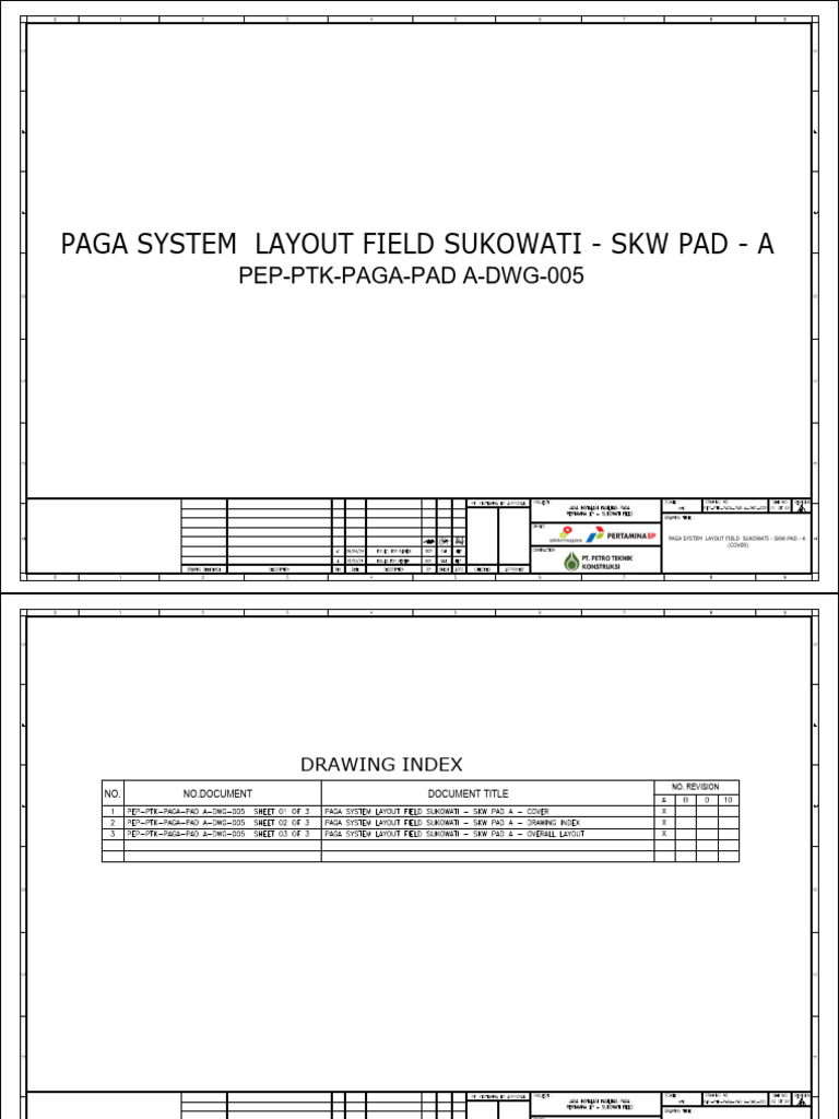 COMBINE PEP-PTK-PAGA-PAD A DWG-005 Paga System Layout Field Sukowati ...
