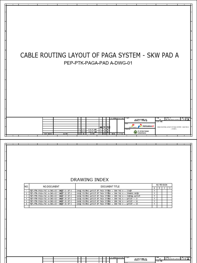 COMBINE PEP-PTK-PAGA-PAD A-DWG-001 Cable Routing Layout of PAGA Syatem ...