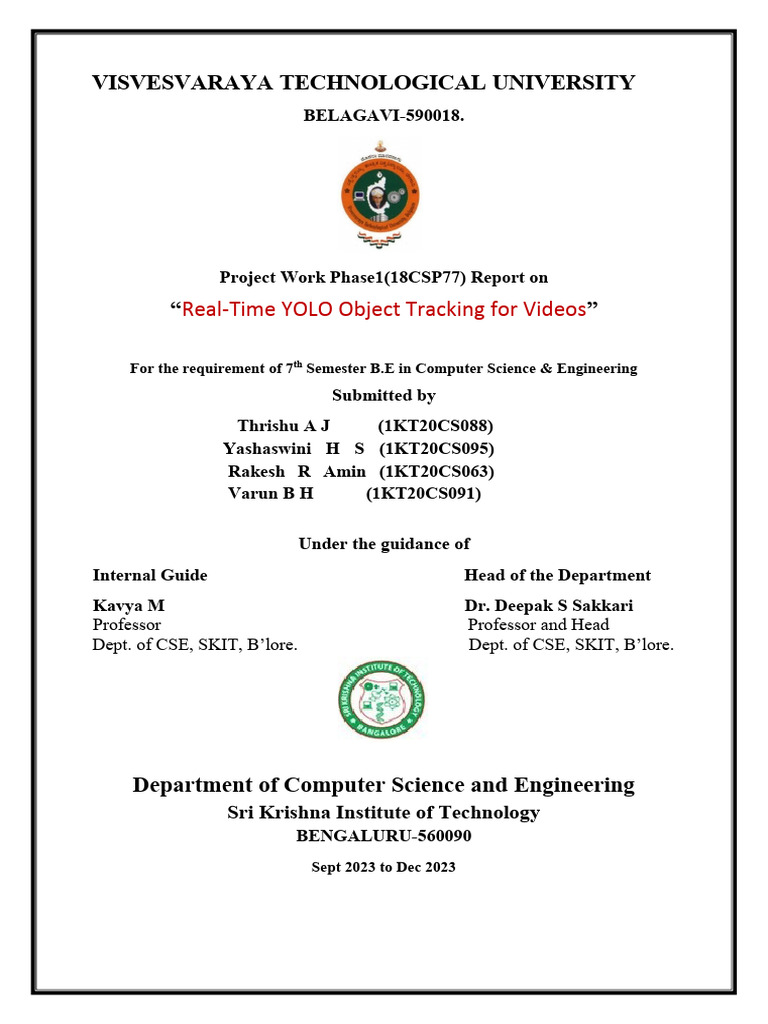 Phase 1 Report | PDF | Deep Learning | Computer Vision
