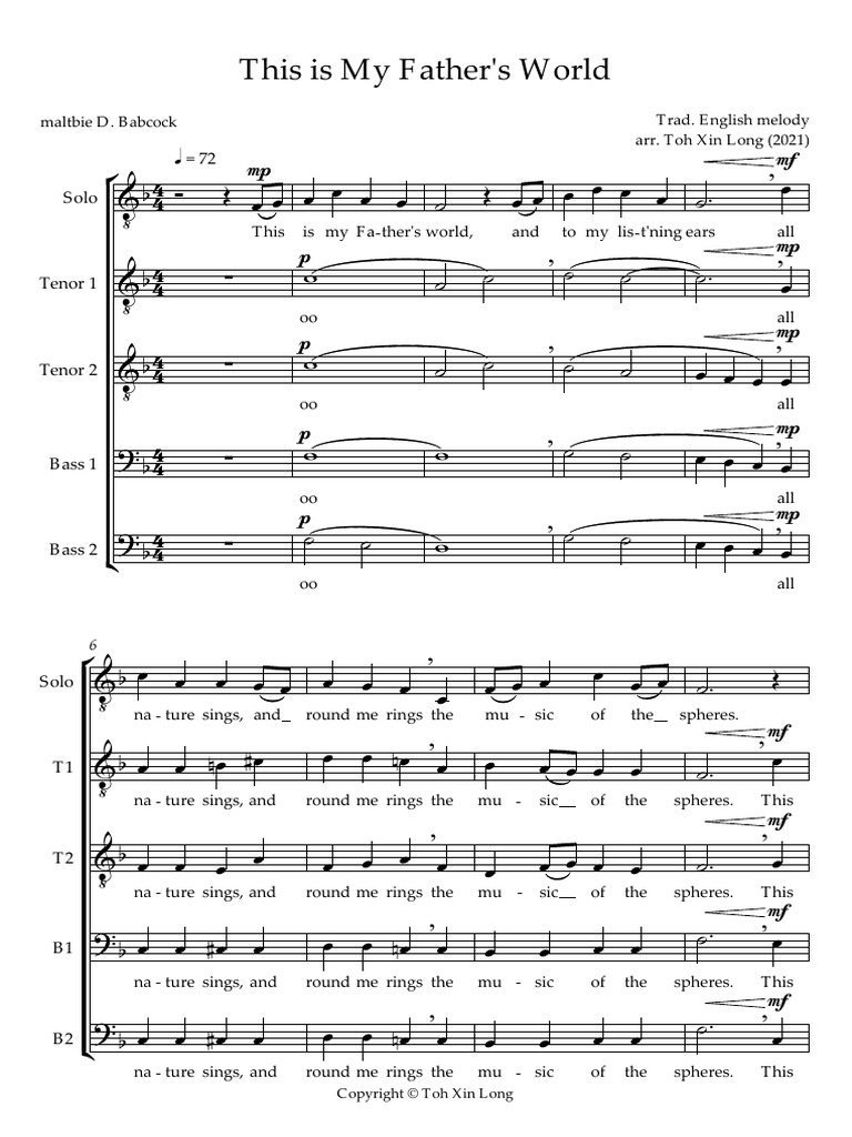 Fathers World Full Score | PDF