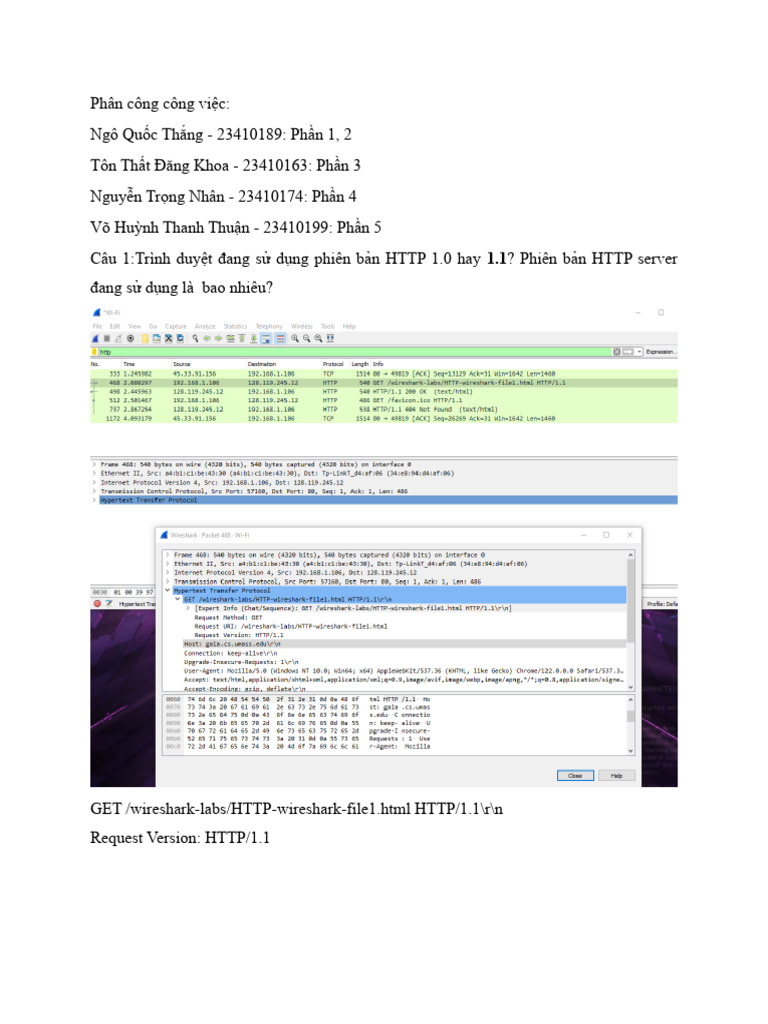 1 2 3 5(Wire Shark Lab) | PDF