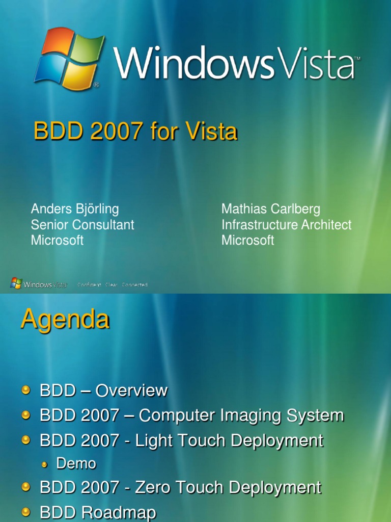 BDD Vista 2007 | PDF | Windows Vista | Microsoft Windows