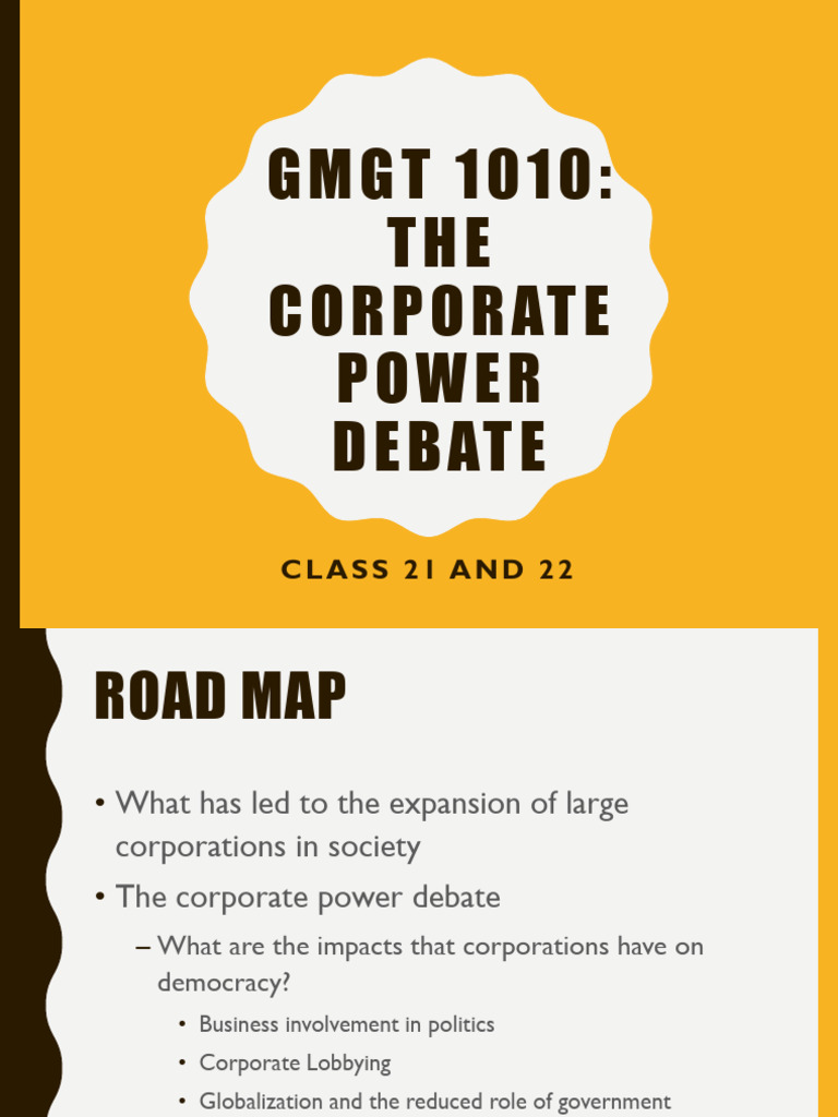 W24 - GMGT 1010 - Class 21 and 22 | PDF | Political Action Committee ...