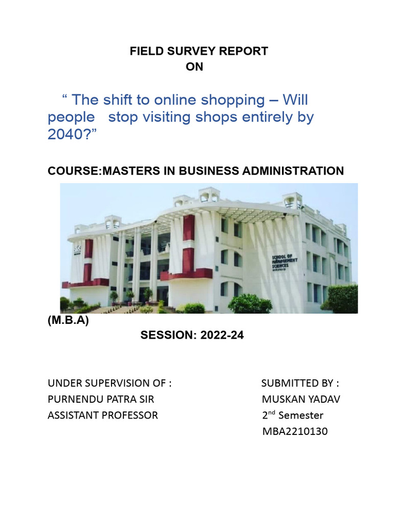 Field Survey Report Incomplete12 | PDF | E Commerce | Business