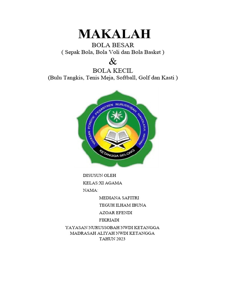 Olahraga Bola Besar dan Kecil 2023 | PDF