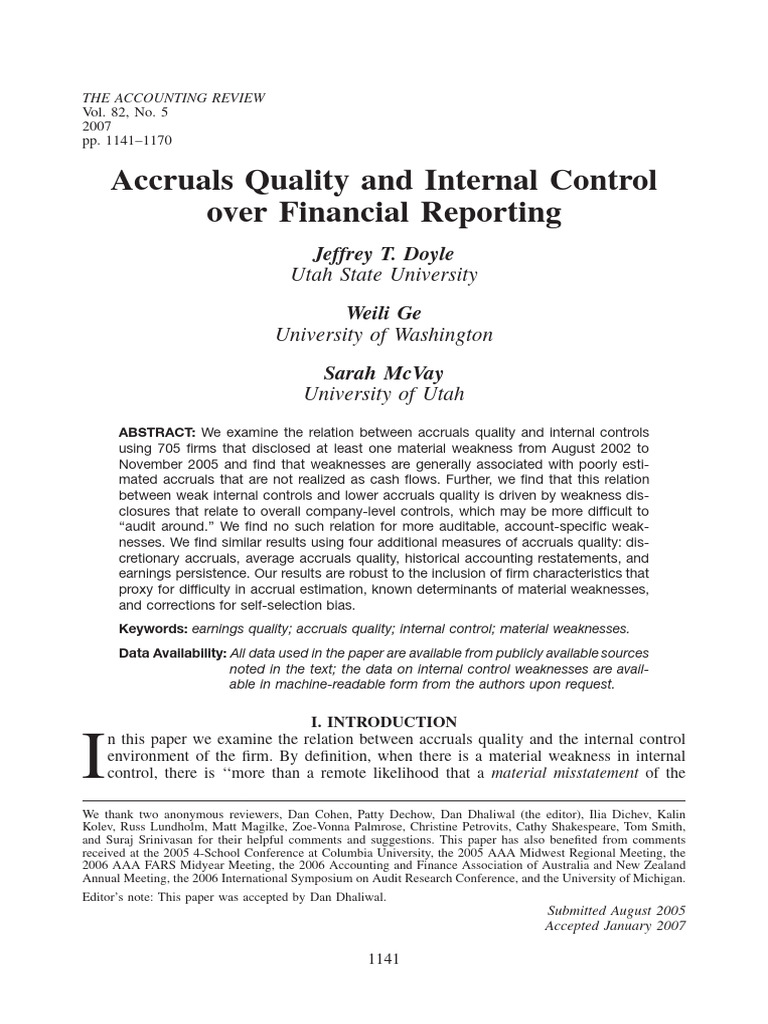 #Review Artikel 3 | Download Free PDF | Internal Control | Errors And Residuals