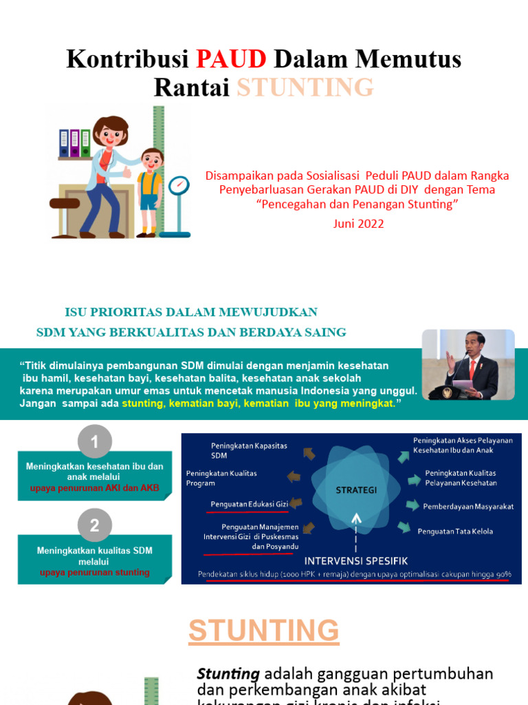 Kontribusi PAUD Dalam Memutus Rantai STUNTING | PDF