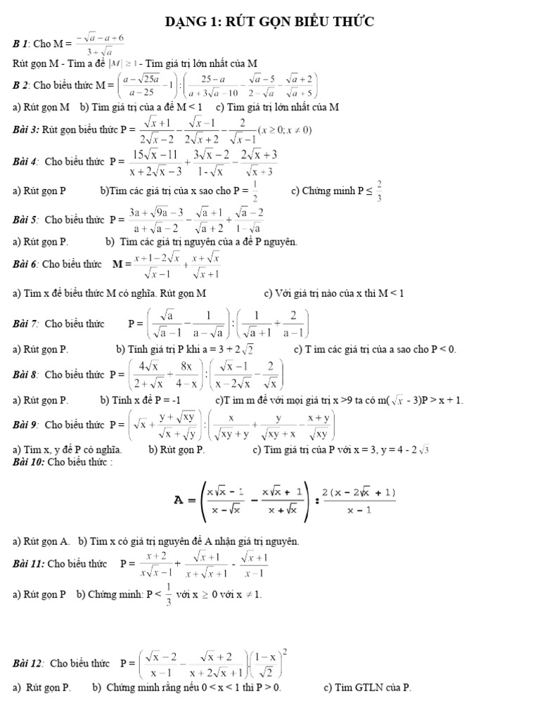 Rut Gon Bieu Thuc | PDF