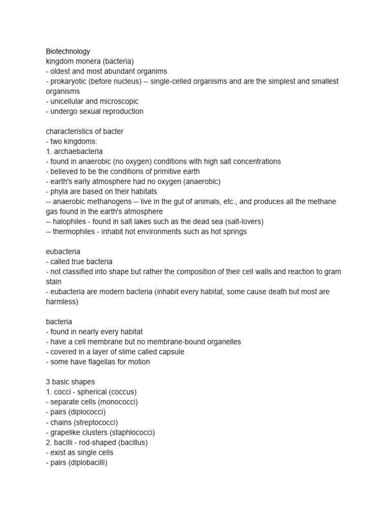 Biotechnology Pdf Fungus Bacteria