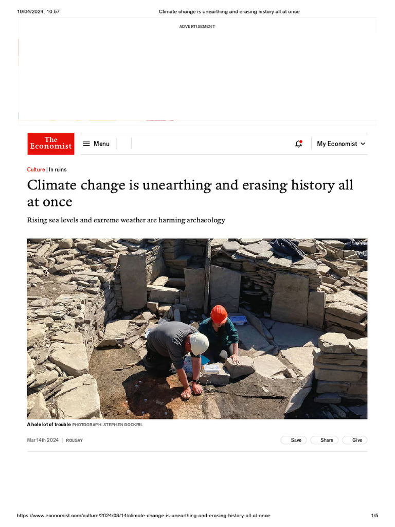 Climate Change Is Unearthing and Erasing History All at Once | PDF ...