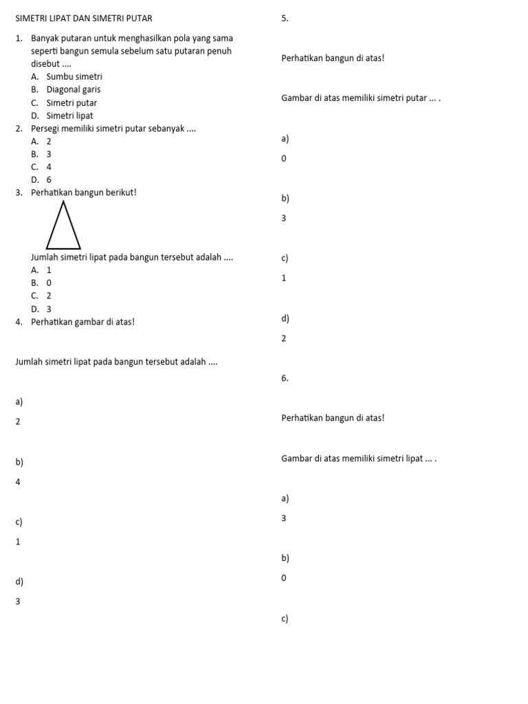 SIMETRI LIPAT DAN SIMETRI PUTAR | PDF