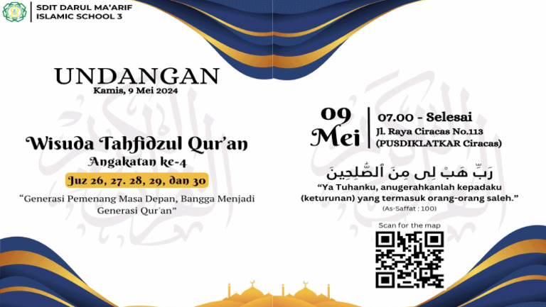 Undangan Wisuda Tahfidzul Quran Angkatan ke-4 | PDF Undangan Wisuda Tahfidzul Quran Angkatan ke-4 | PDF