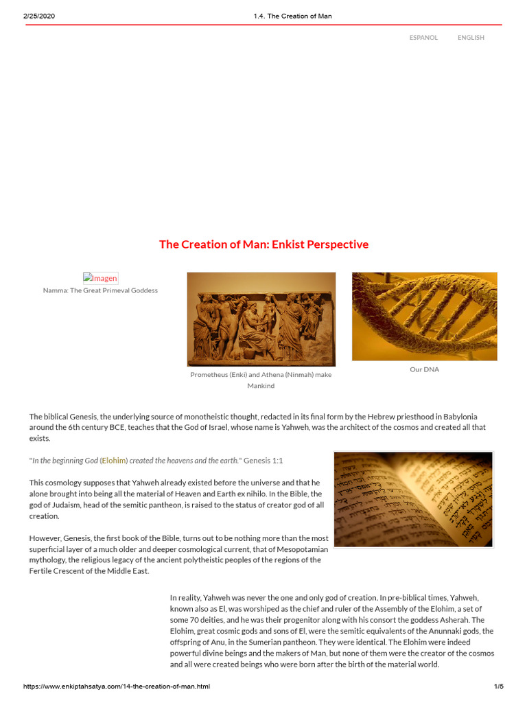 Enkist View on Human Creation | PDF | Genesis Creation Narrative ...
