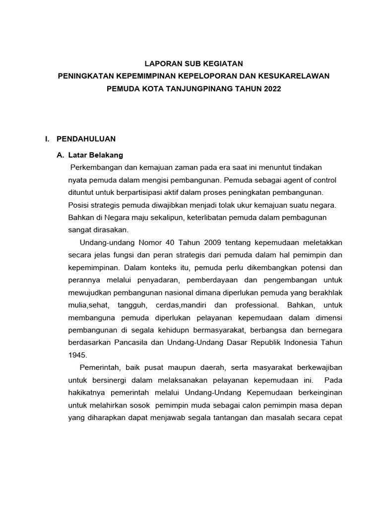 Laporan Kegiatan Musrenbang | PDF