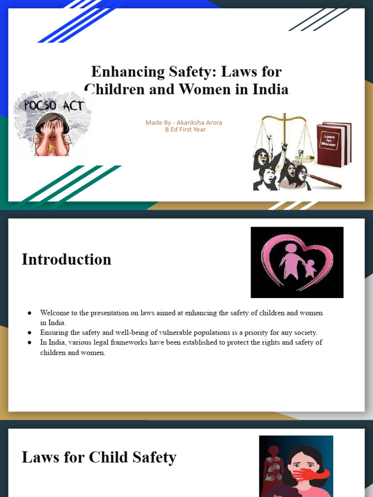 Laws for Child and Women Safety in India | PDF | Deviance (Sociology ...