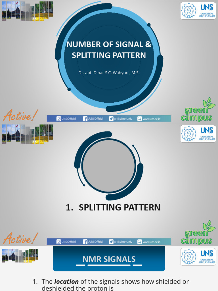Number of Signal and Splitting Pattern.pptx (1) | PDF | Proton Nuclear Magnetic Resonance ...