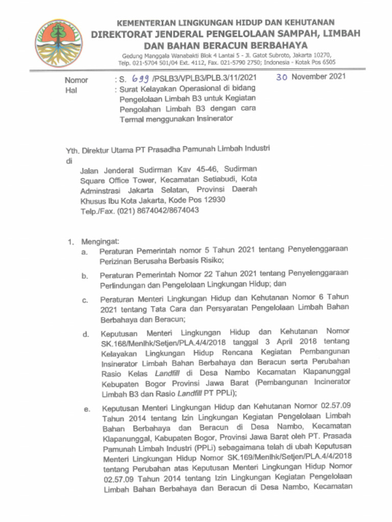 SLO Insinerator PPLi | PDF