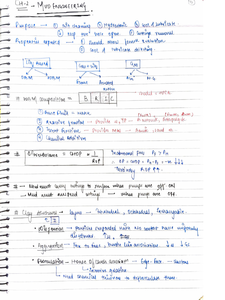 Drilling Fluid - Mud Engg Notes For Petroleum Engineers | PDF