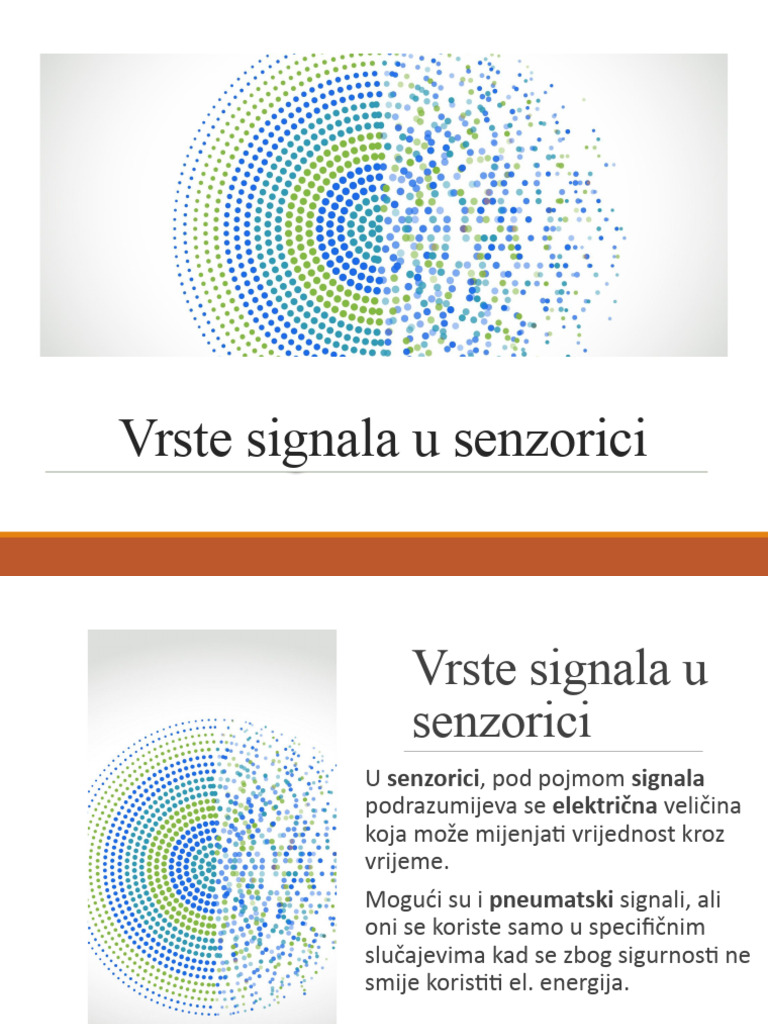 1 - Vrste Signala U Senzorici - Riješeno | PDF