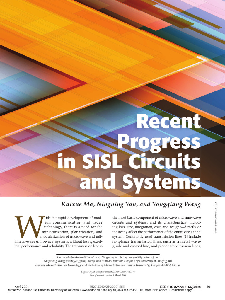 Advances in SISL Circuit Design | PDF | Electronics ...