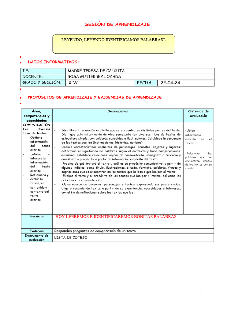Identificación de Palabras en Textos | PDF | Aprendizaje | Cognición