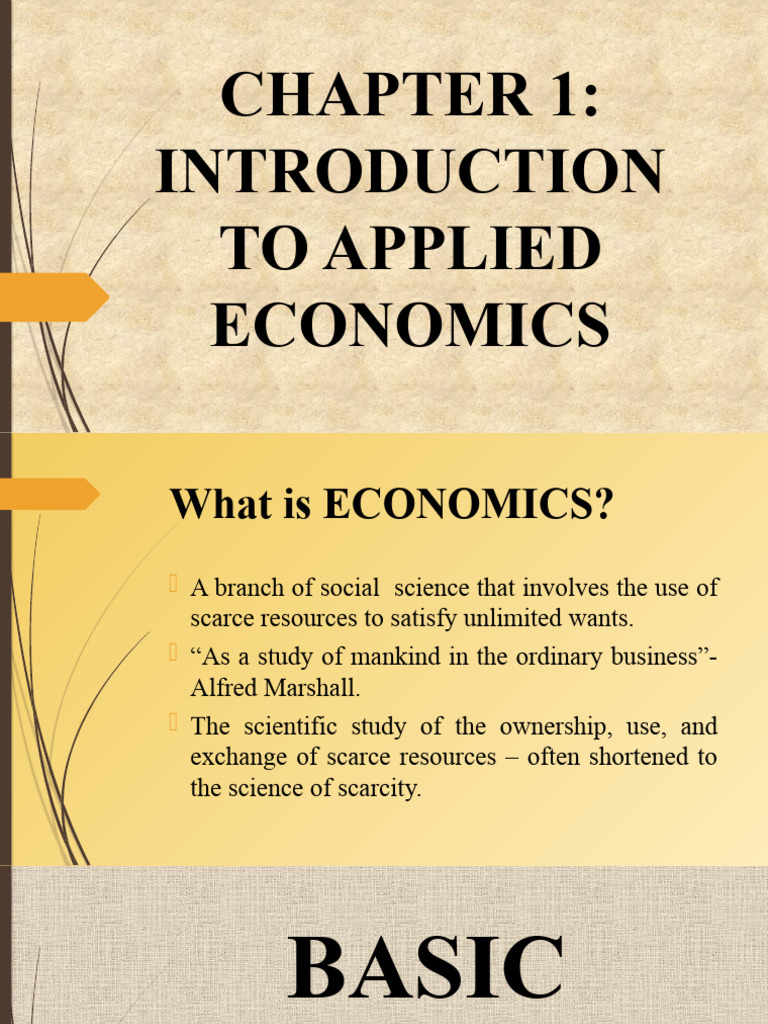 INTRODUCTION OF APPLIED ECONOMICS | PDF | Economics | Microeconomics