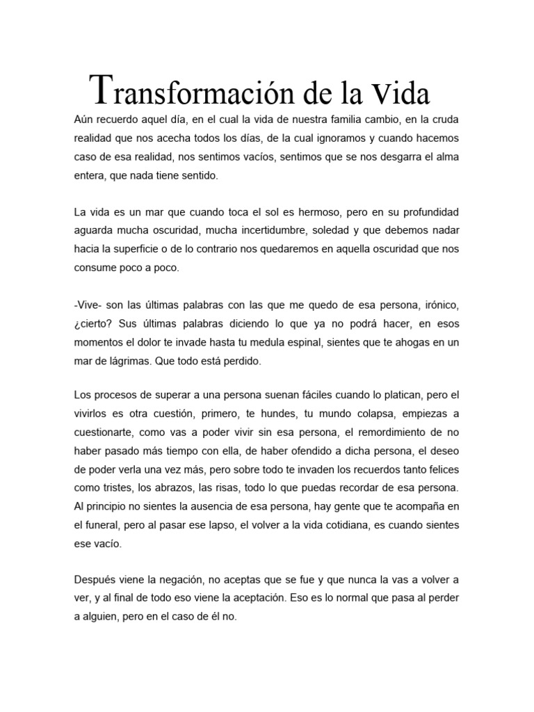 Transformación de La Vida | PDF | Filosofía | Poesía