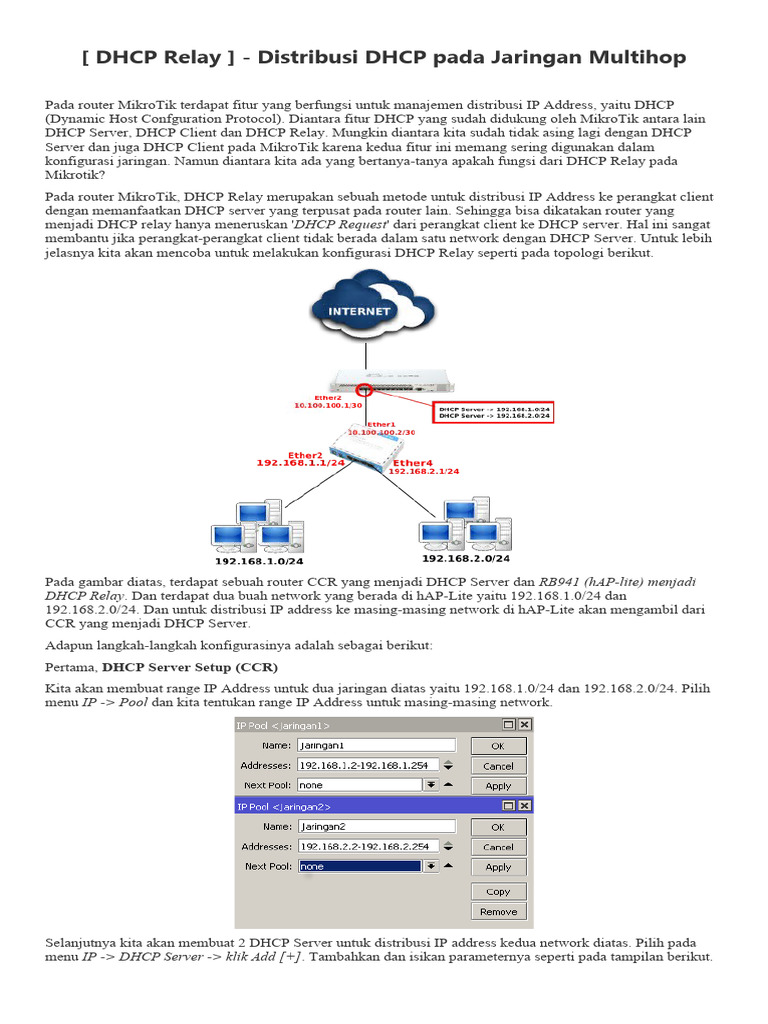 DHCP Relay | PDF | Komputer