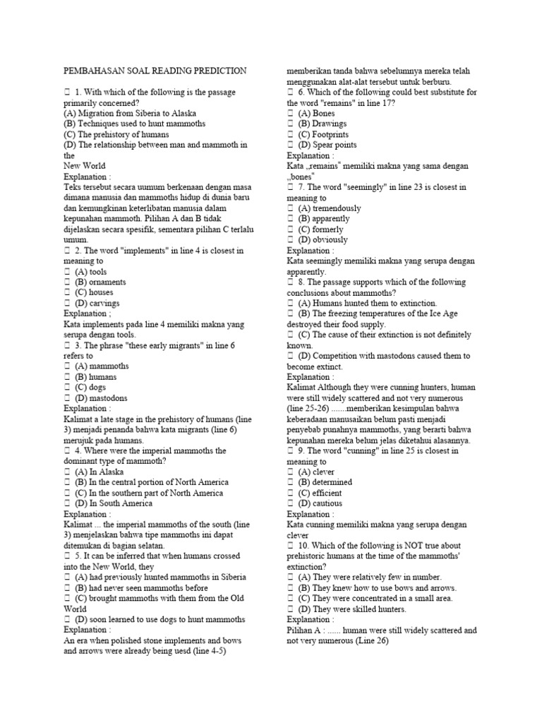 Pembahasan Soal Reading Prediction | PDF | Jazz | Musicology