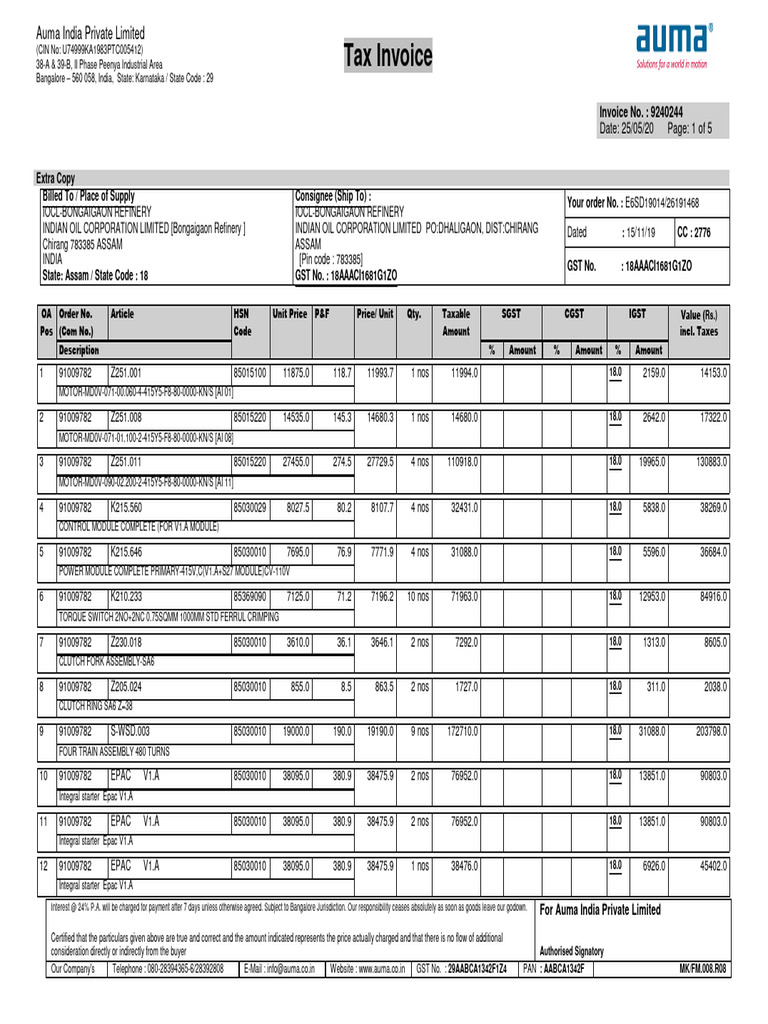 Tax Invoice | PDF | Government Finances | Taxes
