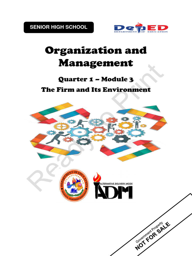 Organization-and-Management11 - q1 - Mod3 Firm and MNGT - v5 | PDF ...