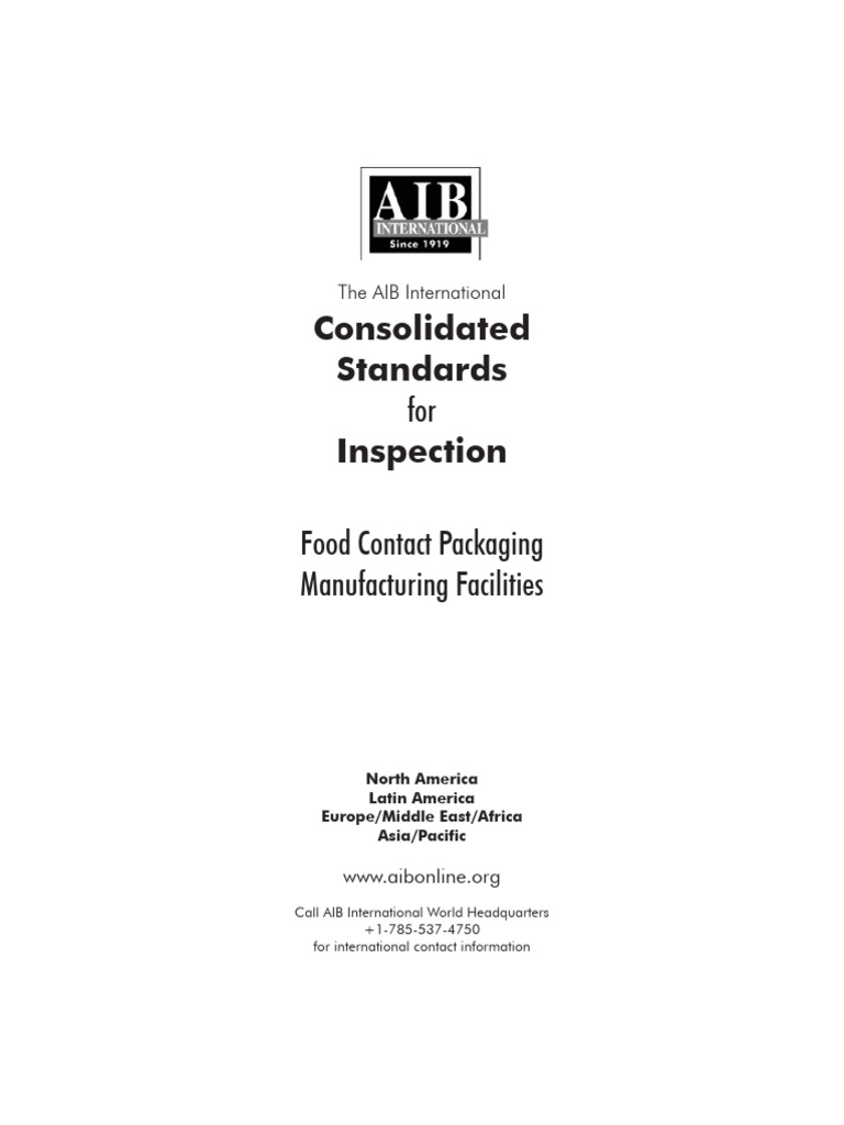 03 Food Contact Packaging Generic Requirements | PDF | Food Safety | Audit