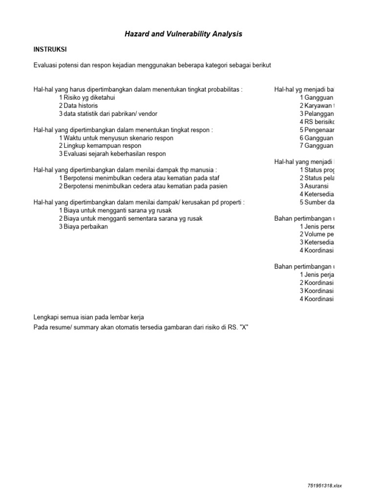 Formulir HVA PKC Kebyoran Lama 2024 | PDF