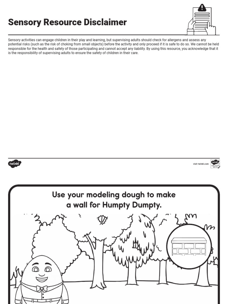BW Nursery Rhymes Modeling Dough Mats | PDF | Language Arts & Discipline