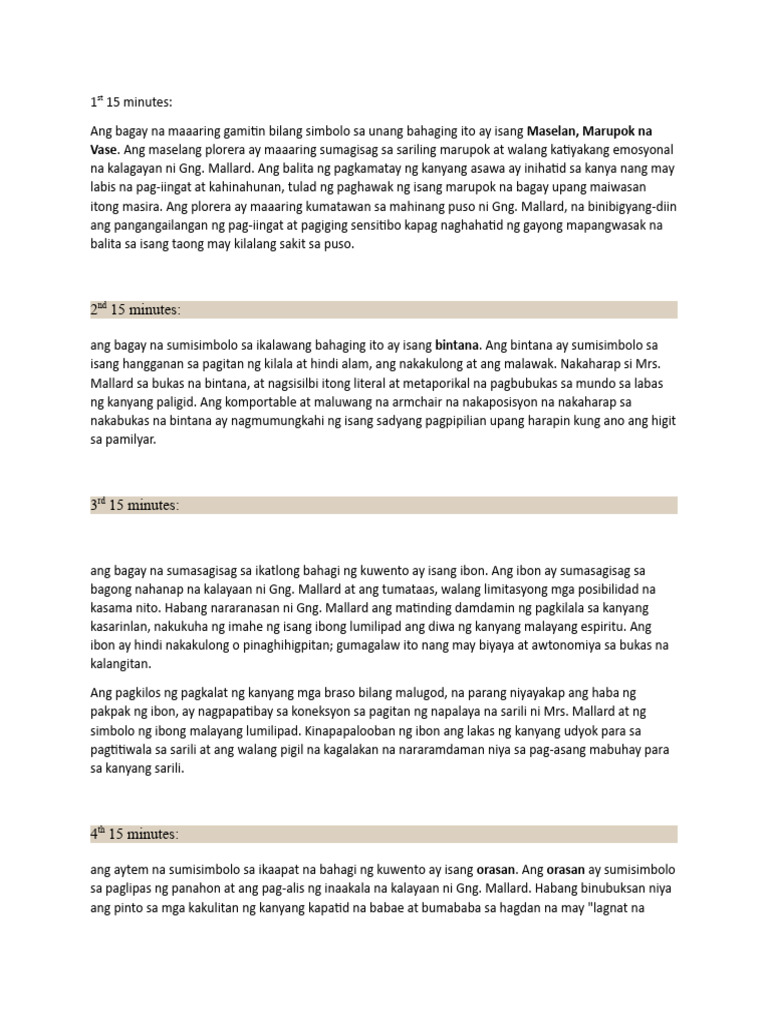 15 minutes filipino 1 2 | PDF