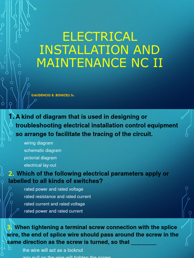 NC II Electrical Installation Guide | PDF | Electrical Connector ...