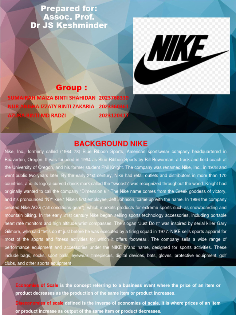 Eco745 Azura (2023120417) Slide Presentation Nike | PDF | Nike ...