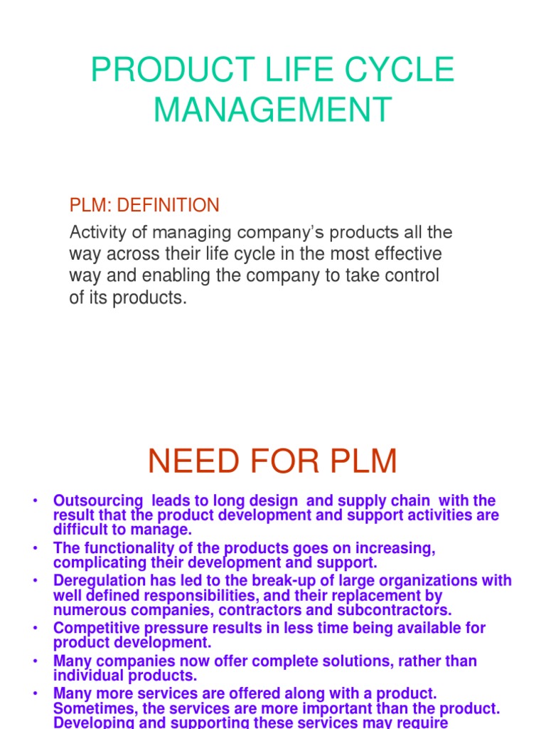 Product Life Cycle Management Pdf Product Lifecycle Business Process