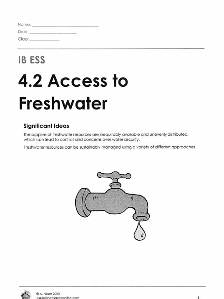 4.2 Access To Freshwater | PDF