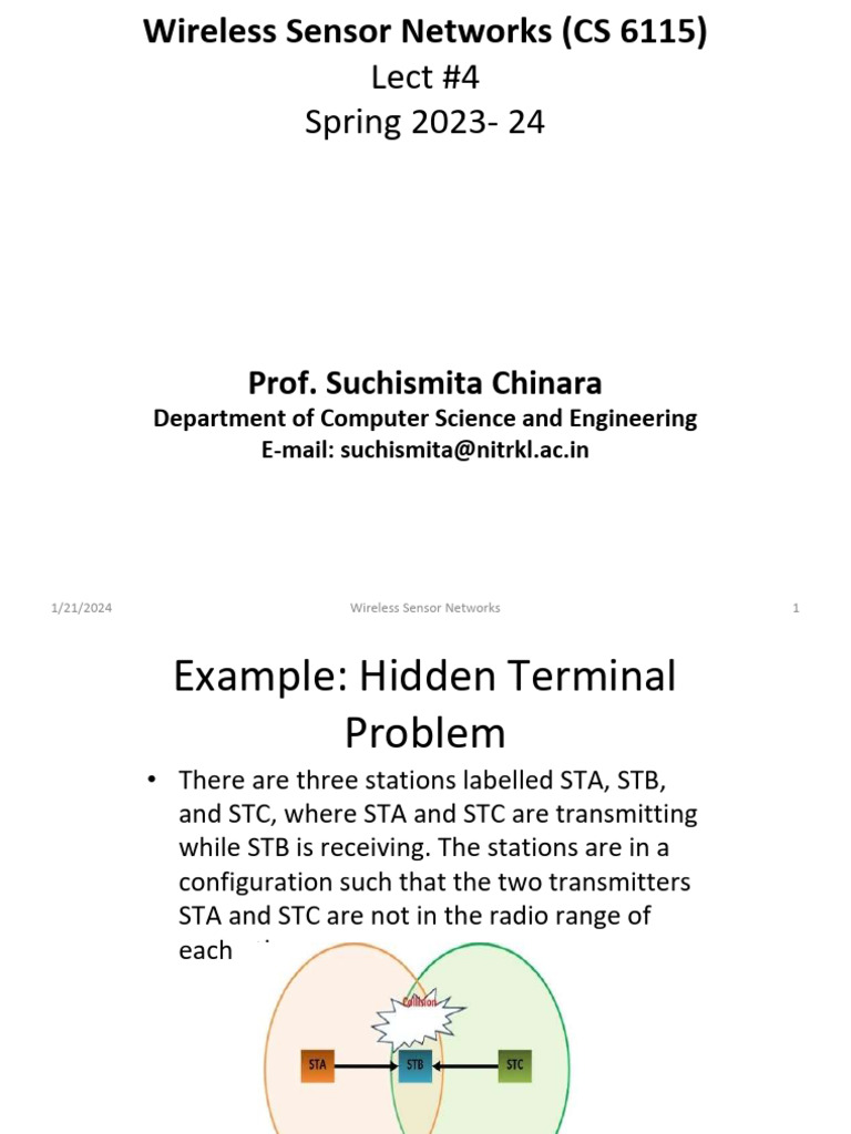 Lect 4 | PDF | Wireless Sensor Network | Computer Network