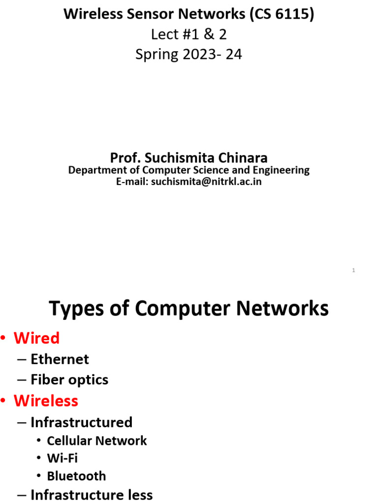 Lect 1-2 | PDF | Wireless Sensor Network | Computer Network Lect 1-2 | PDF | Wireless Sensor Network | Computer Network